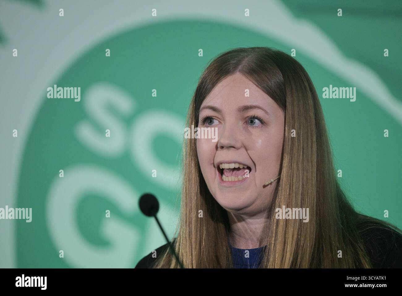 Edinburgh Scotland, UK 18 October 2025. Co-leader of the Scottish Green ...