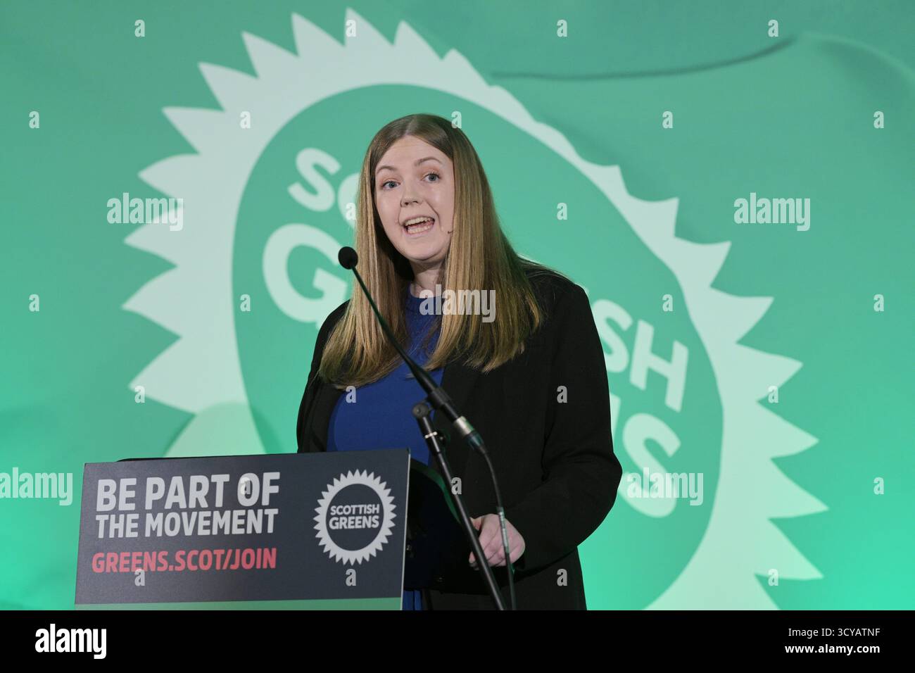 Edinburgh Scotland, UK 18 October 2025. Co-leader of the Scottish Green ...