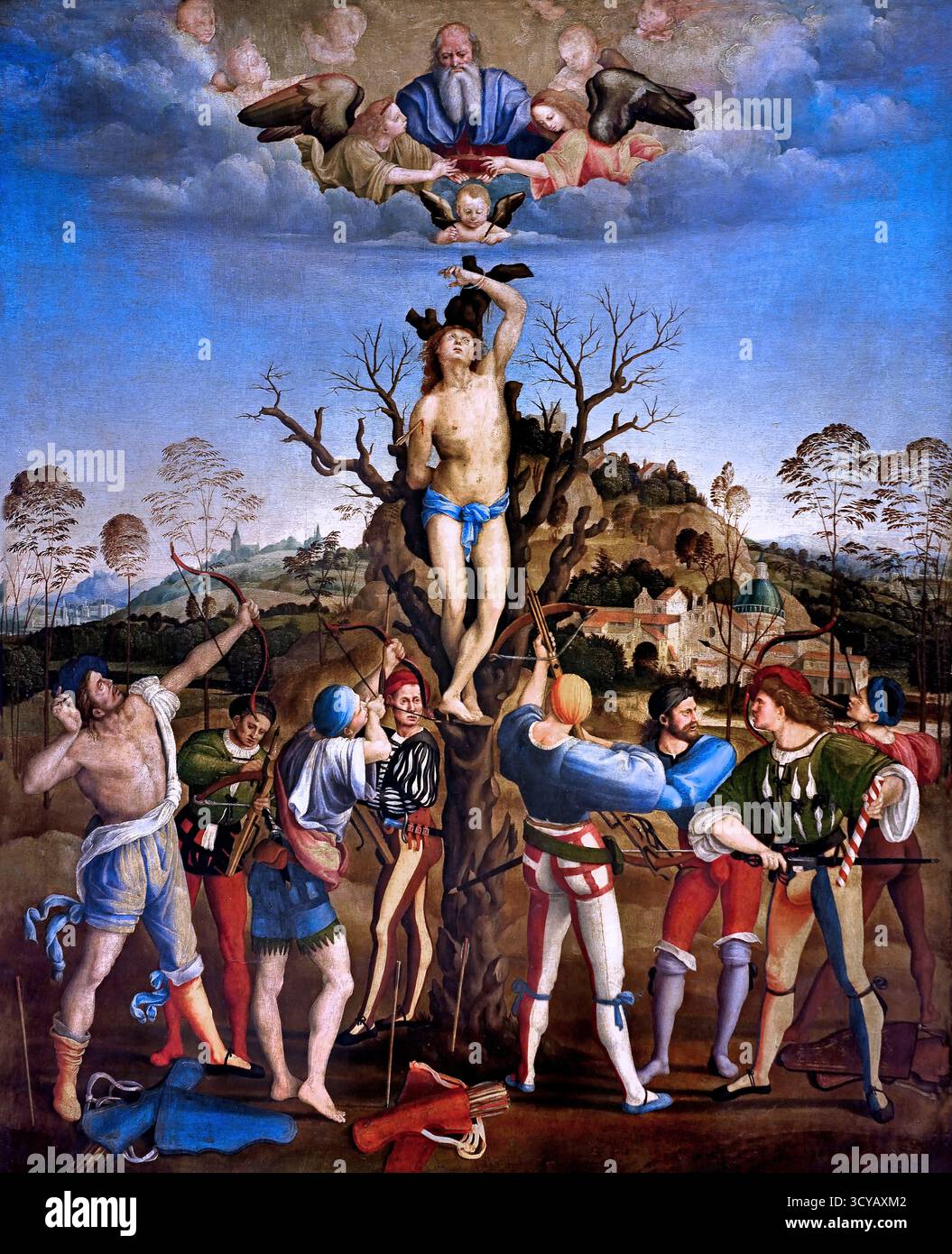 Martyrdom of st sebastian 1510 girolamo genga hi-res stock photography ...