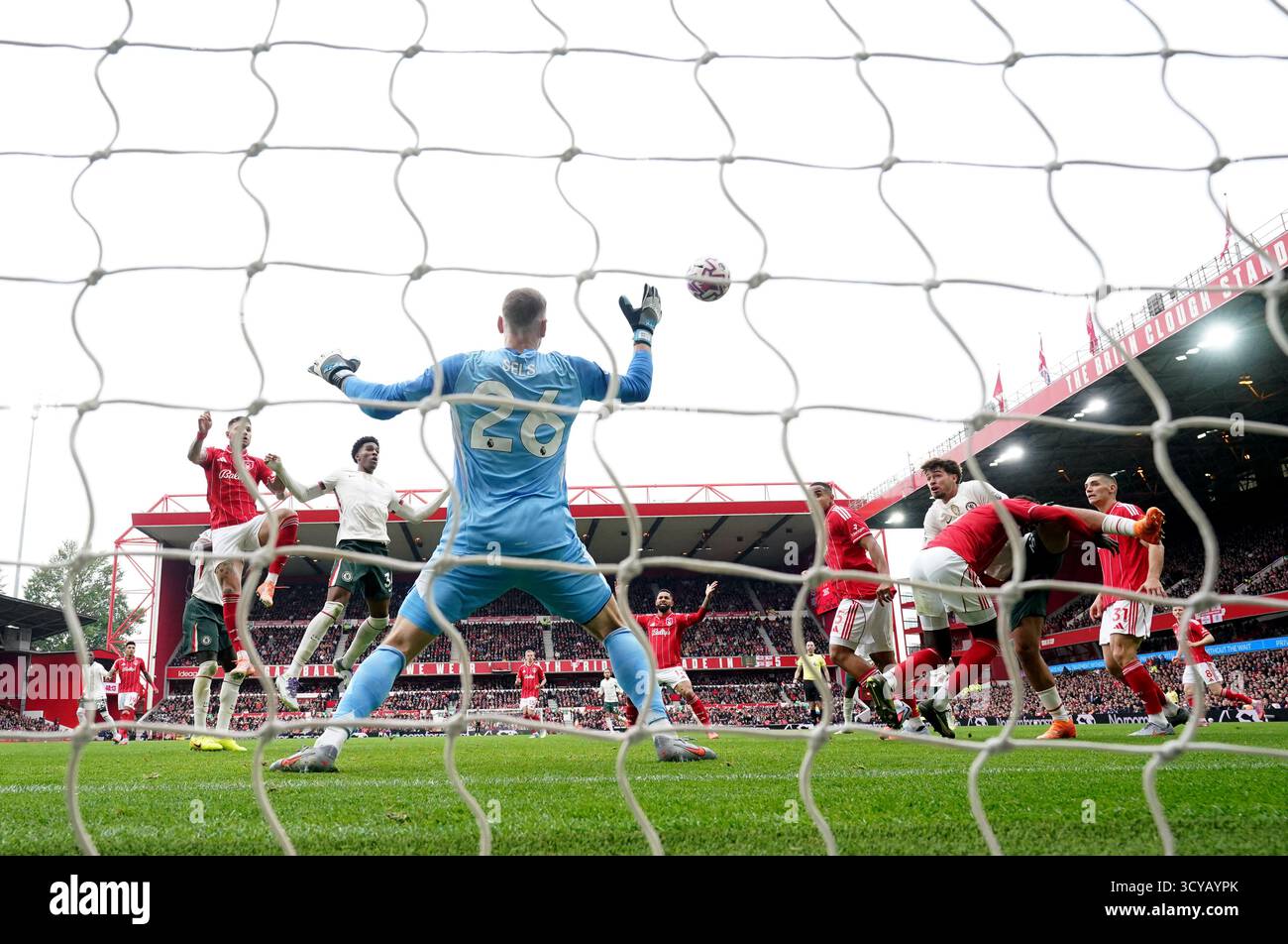 Chelsea's Josh Acheampong scores their side's first goal of the game ...