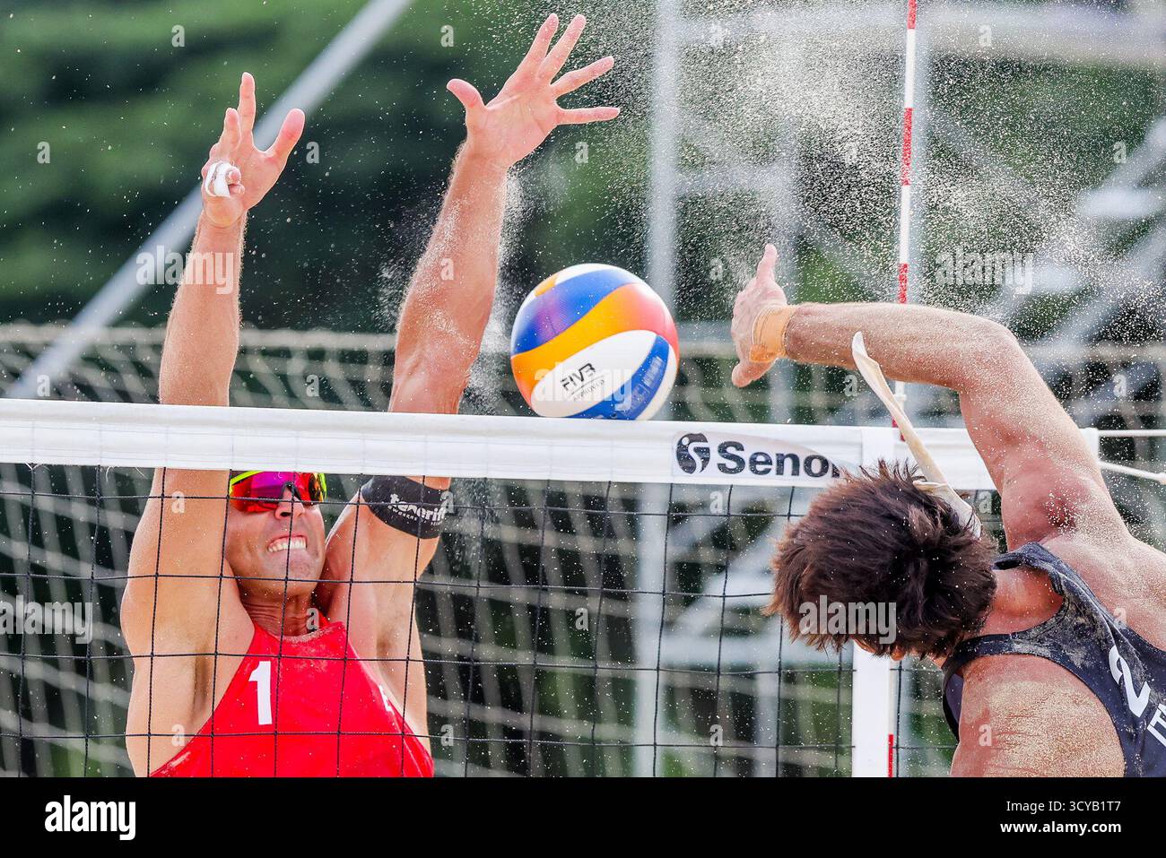 Laguna Province, Philippines. 18th Oct, 2025. Marco Viscovich (R) of ...