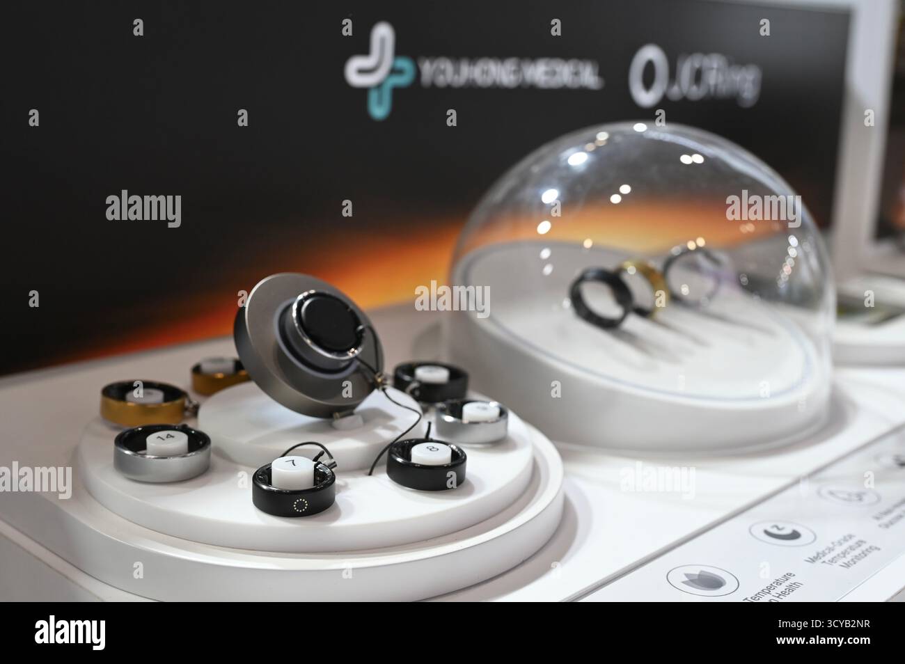 China’s AI ring display at AsiaWorld-Expo on October 18, 2025 in Hong ...