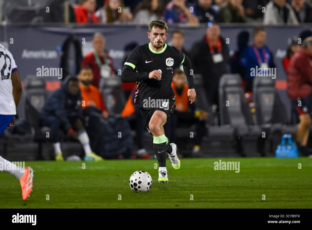 Commerce City, CO, USA. 14th Oct, 2025. Australia midfielder Connor ...