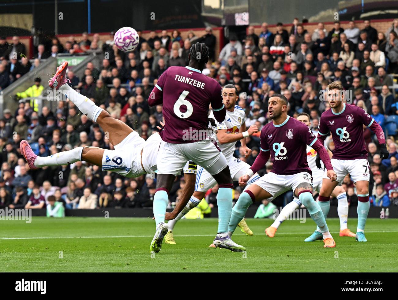 Leeds United's Dominic Calvert-Lewin attempts a shot on goal during the ...