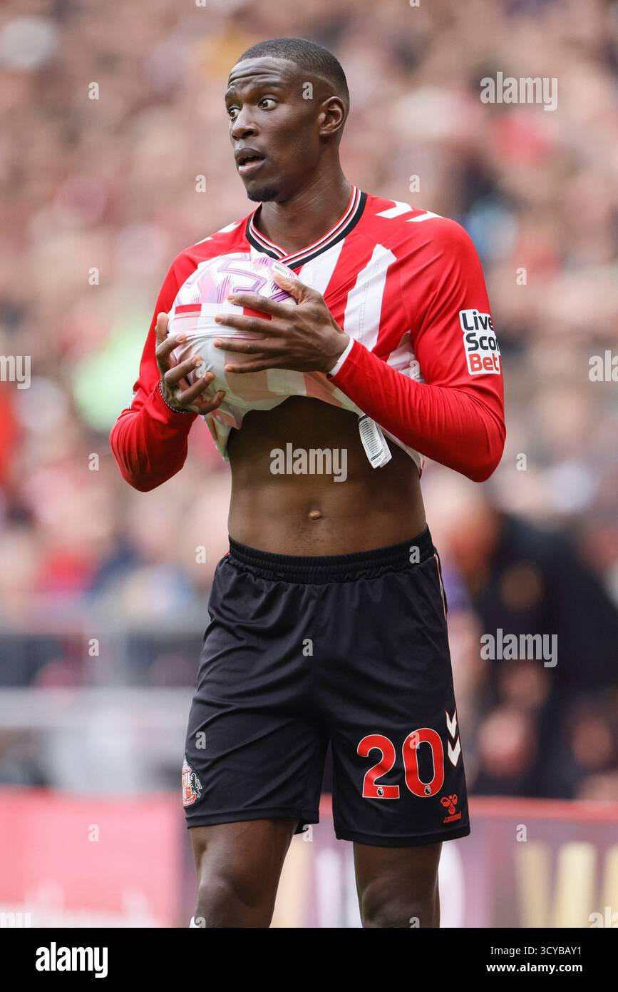 Sunderland's Nordi Mukiele during the Premier League match at the ...