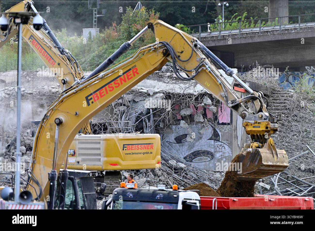 Großbaustelle am Autobahnkreuz Duisburg-Kaiserberg,auch als ...