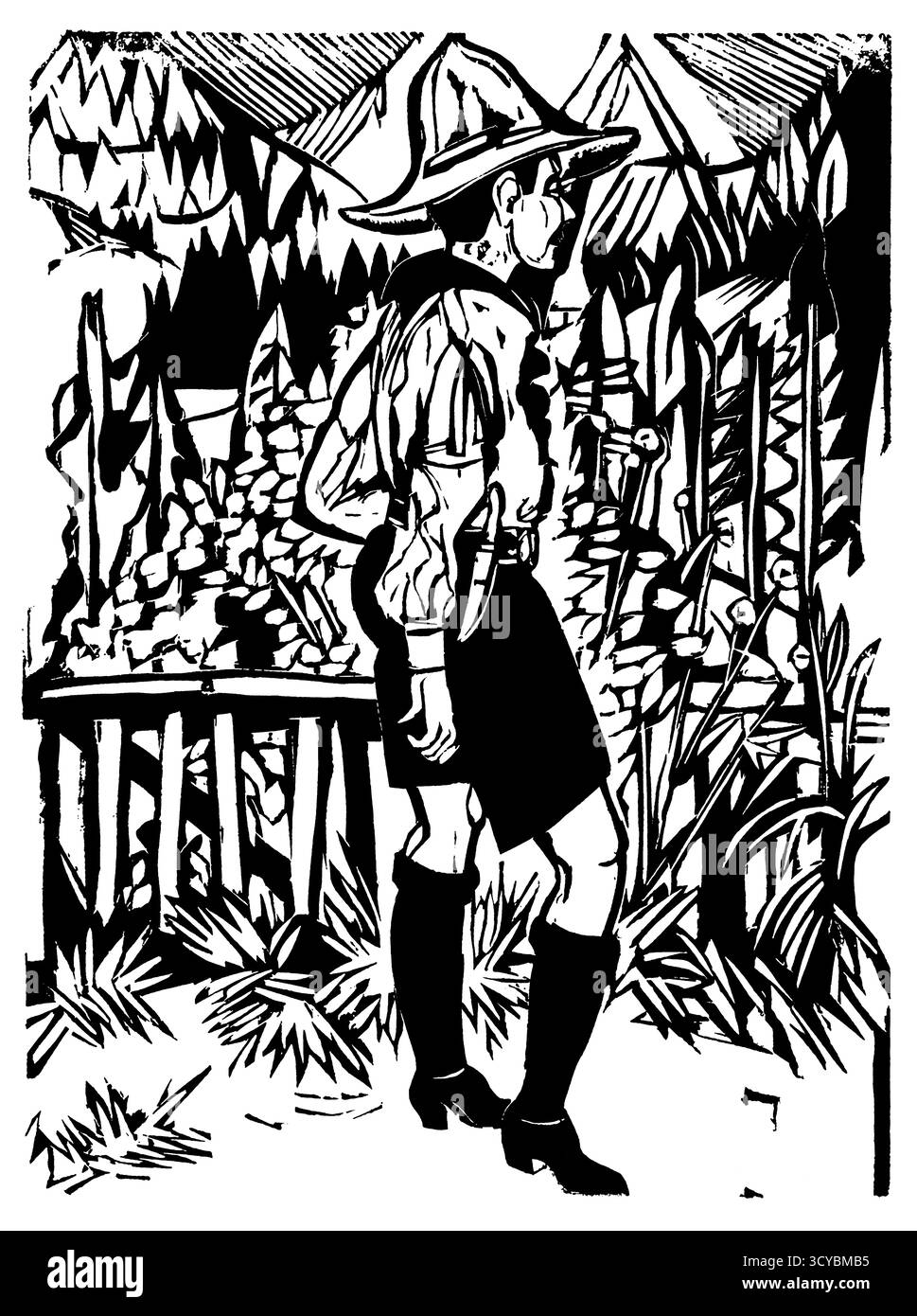 German expressionist woodcut Cut Out Stock Images & Pictures - Alamy