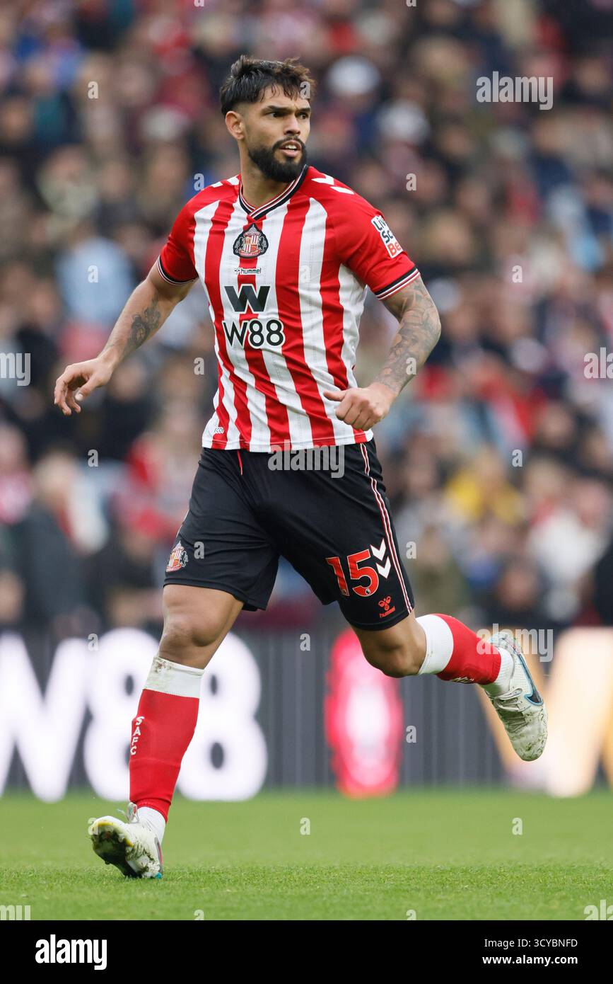 Sunderland's Omar Alderete during the Premier League match at the Stadium of Light, Sunderland ...