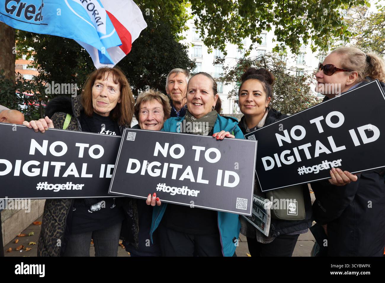 London, UK, 18th October 2025. 1000s of people marched through central ...