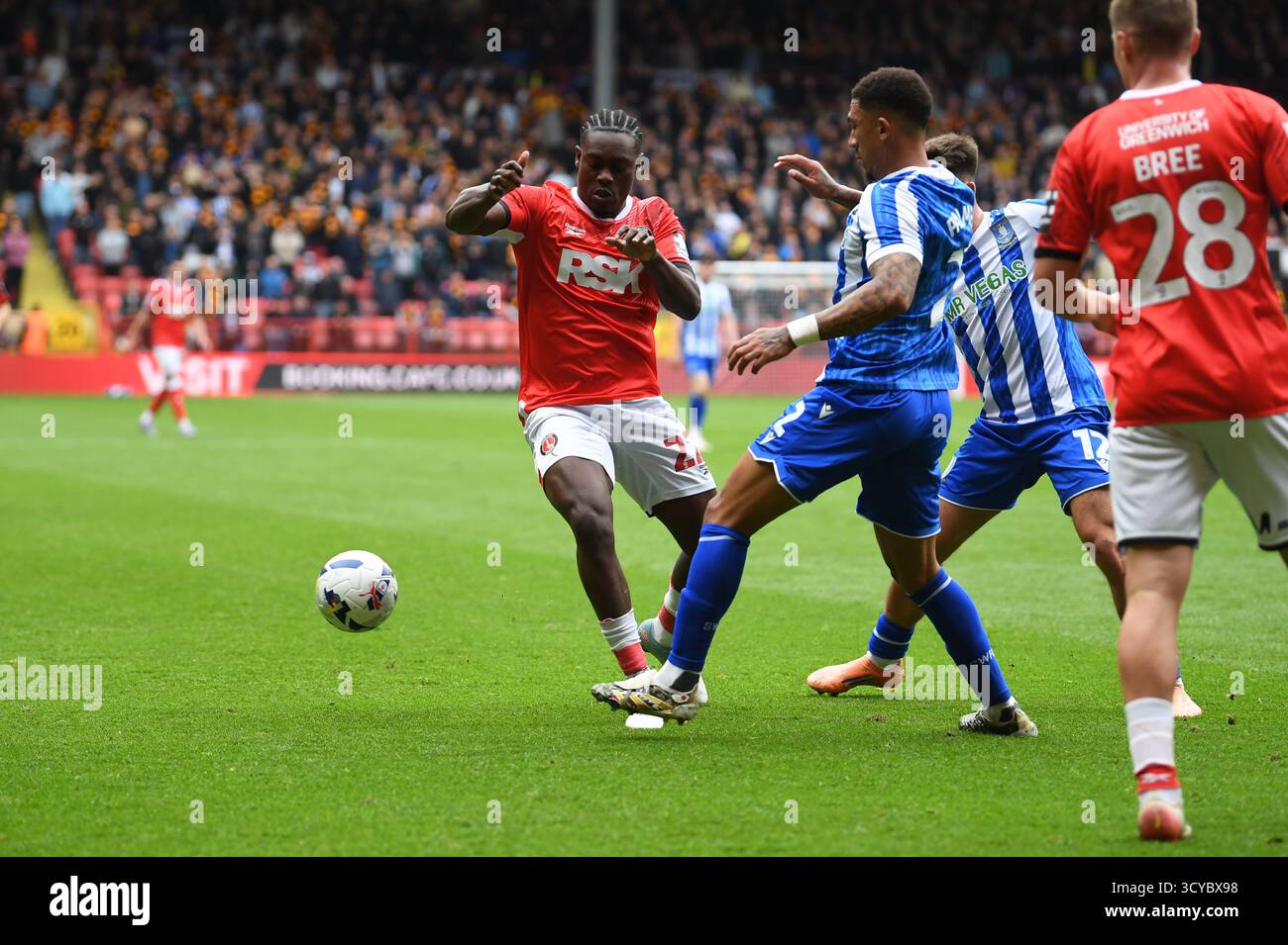 London, England. 18th Oct 2025. Tanto Olaofe during the Sky Bet EFL ...