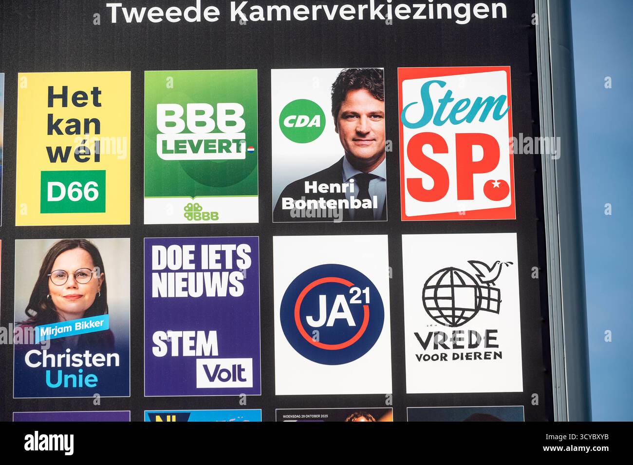 Amsterdam The Netherlands 18th October 2025 Election posters of all the ...