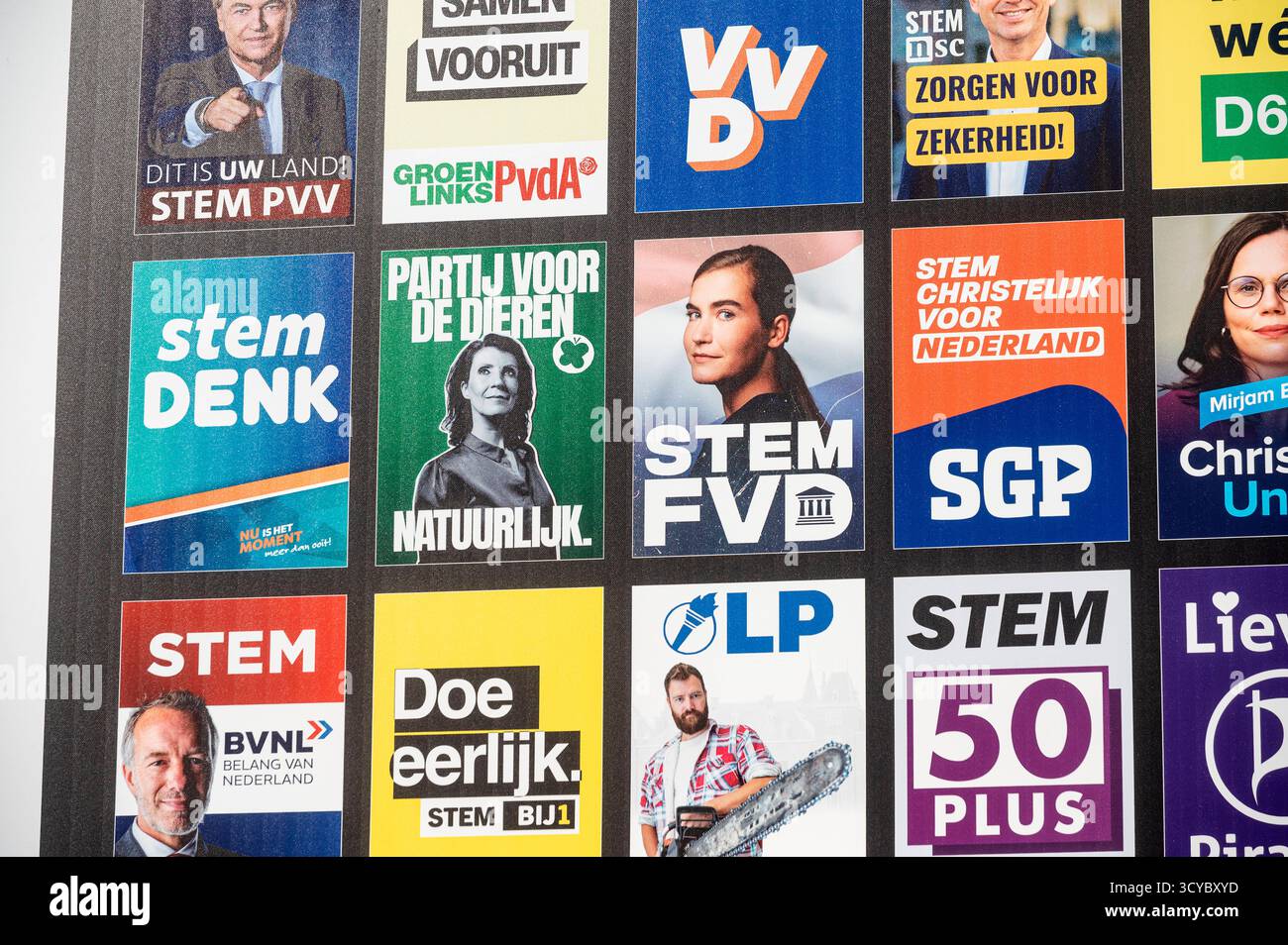 Amsterdam The Netherlands 18th October 2025 Election posters of all the ...