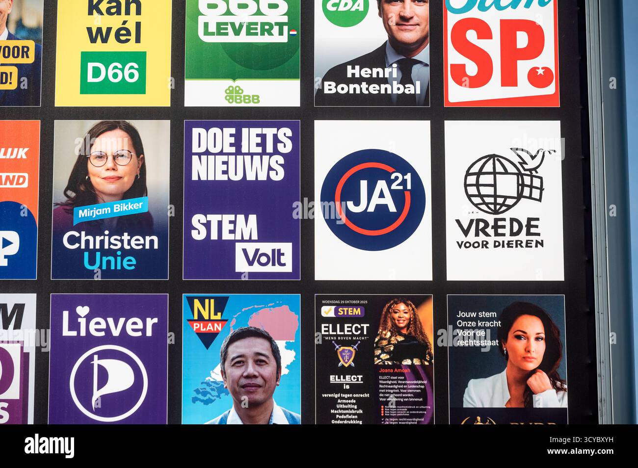 Amsterdam The Netherlands 18th October 2025 Election posters of all the ...