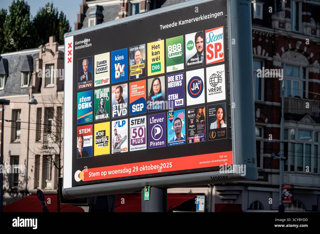 Amsterdam The Netherlands 18th October 2025 Election posters of all the ...