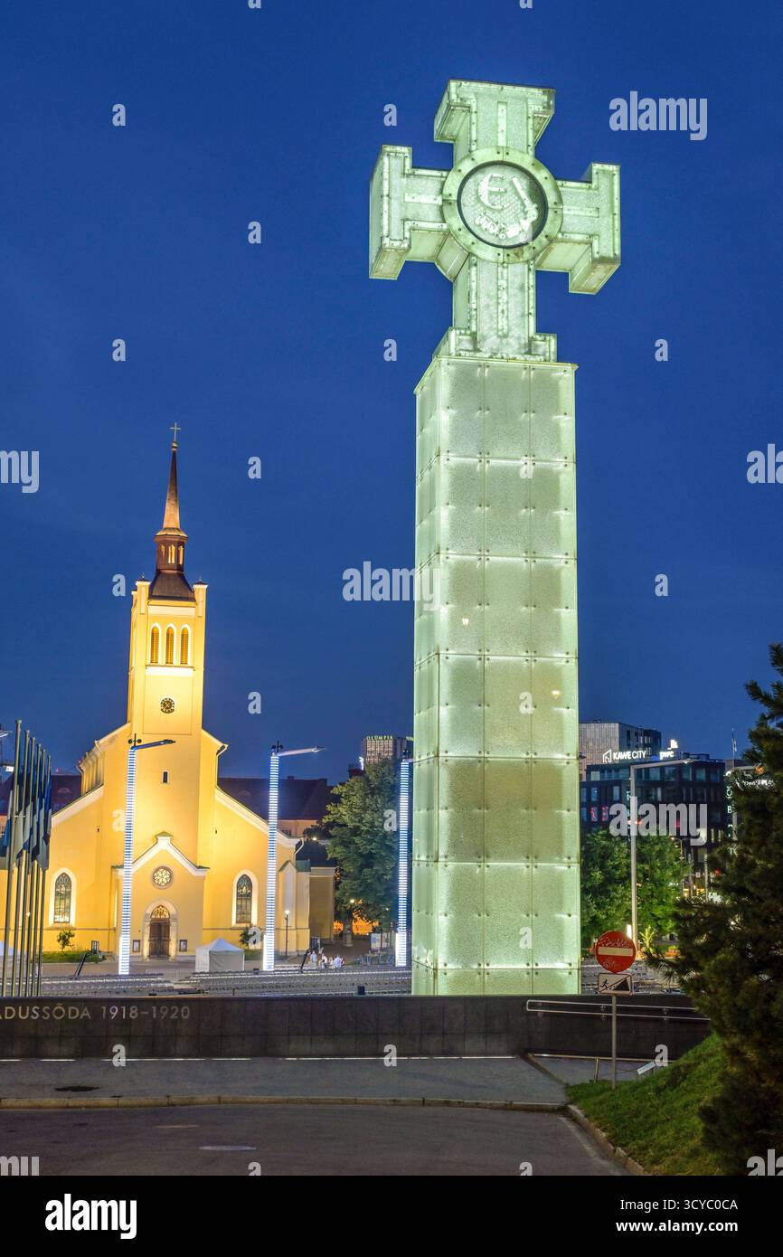 Freiheitsdenkmal zum Unabhängigkeitskrieg, Freiheitsplatz, Tallinn ...