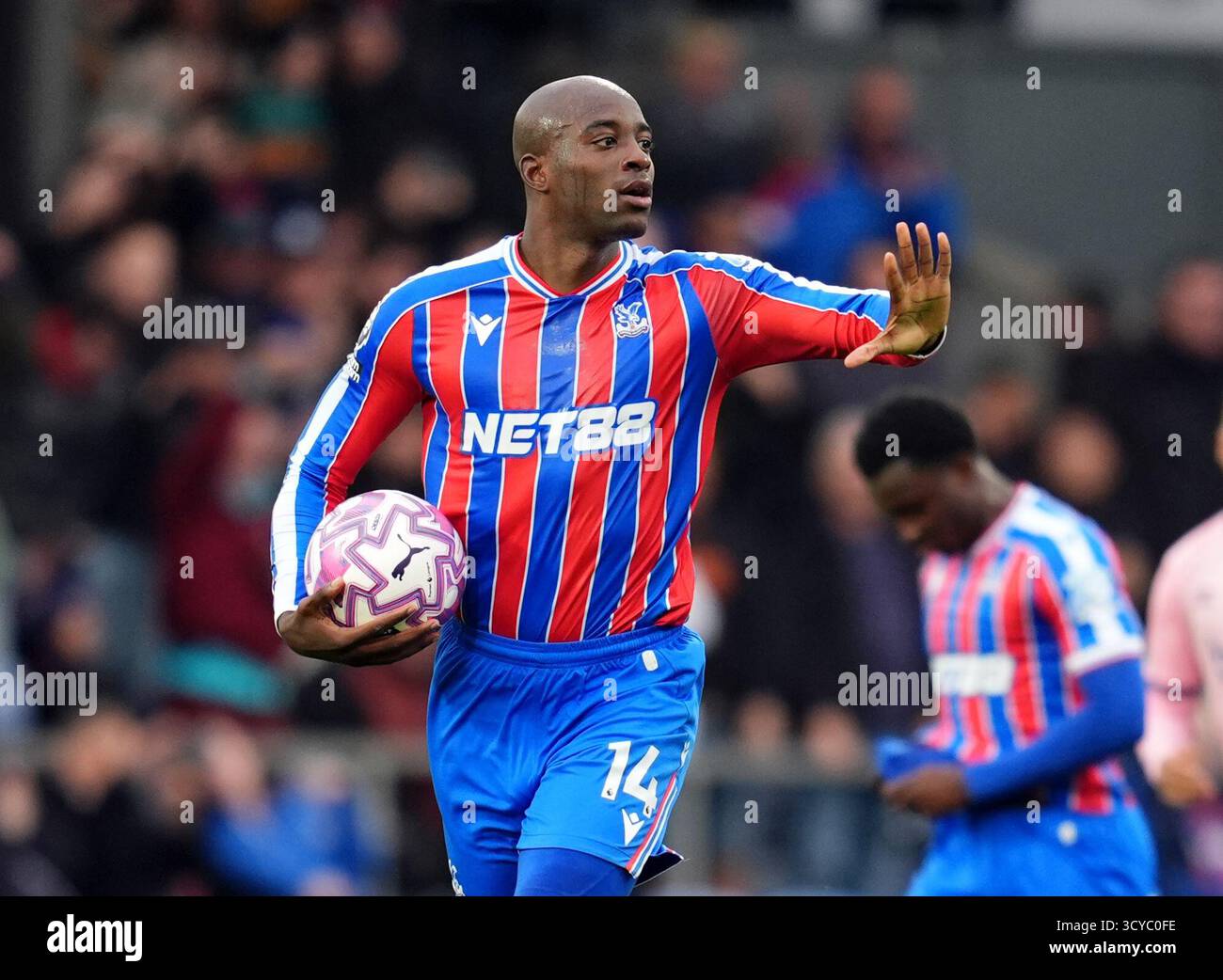 Crystal Palace's Jean-Philippe Mateta celebrates scoring his sides ...