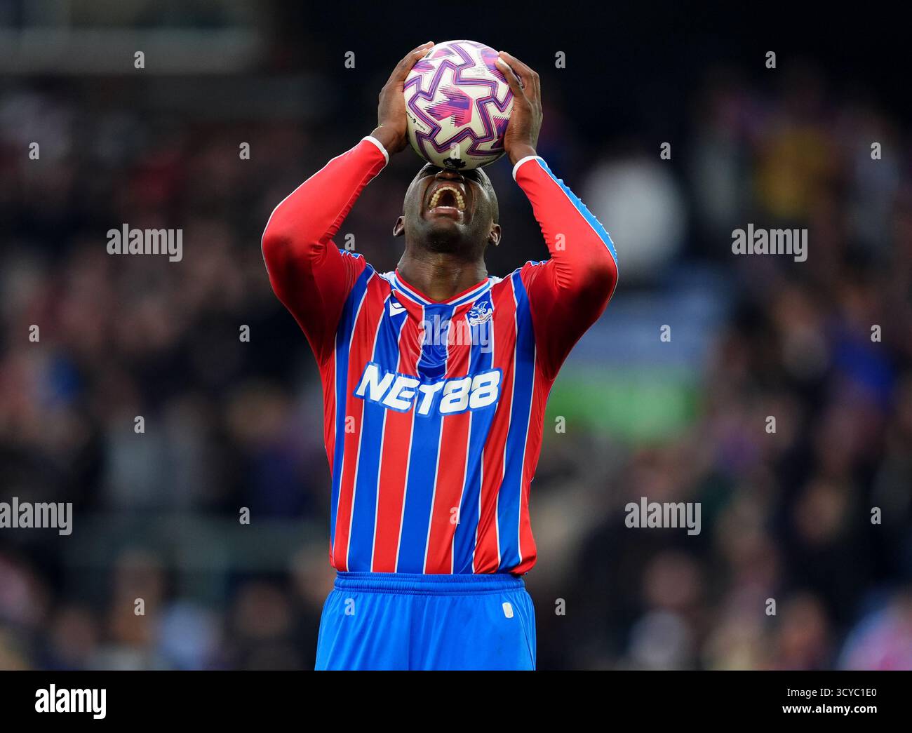 Crystal Palace's Jean-Philippe Mateta shows his frustration following ...