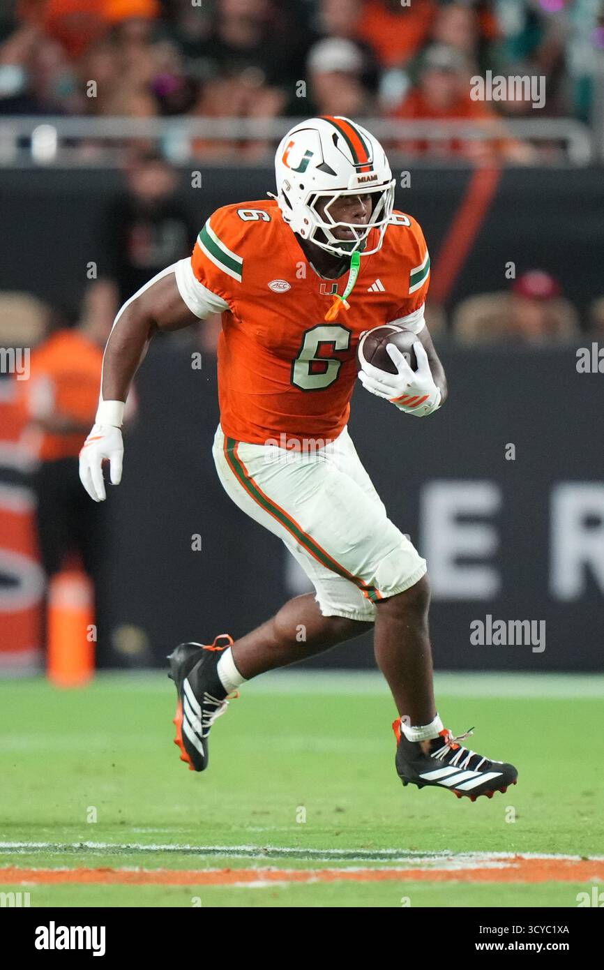MIAMI GARDENS, FL - OCTOBER 17: Miami (FL) Hurricanes running back ...