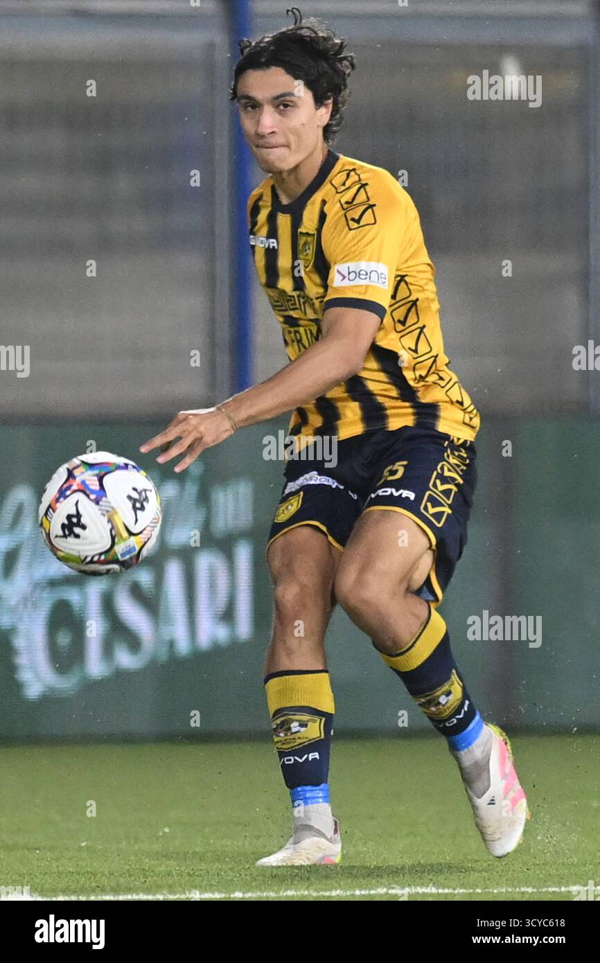 Aaron Ciammaglichella of SS Juve Stabia in action during the Serie BKT ...