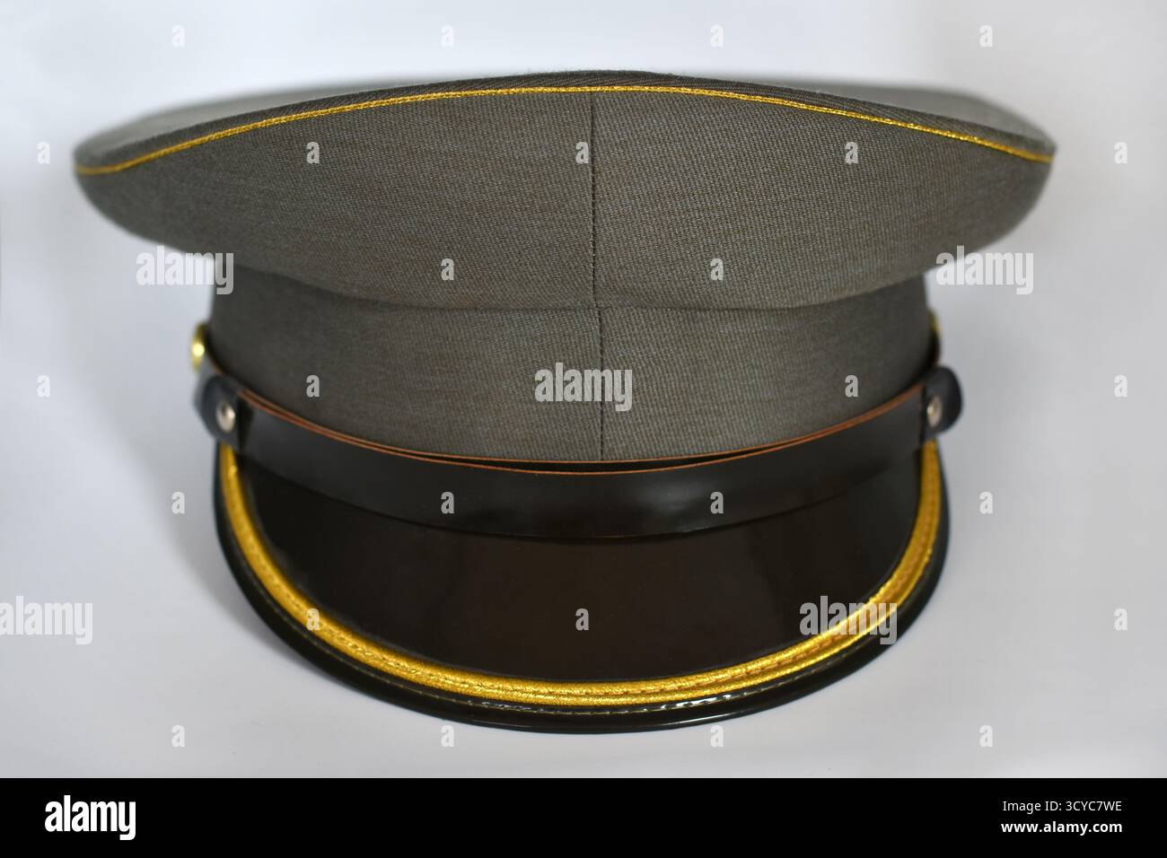 Vintage Army Officers Uniform Cap front Stock Photo - Alamy