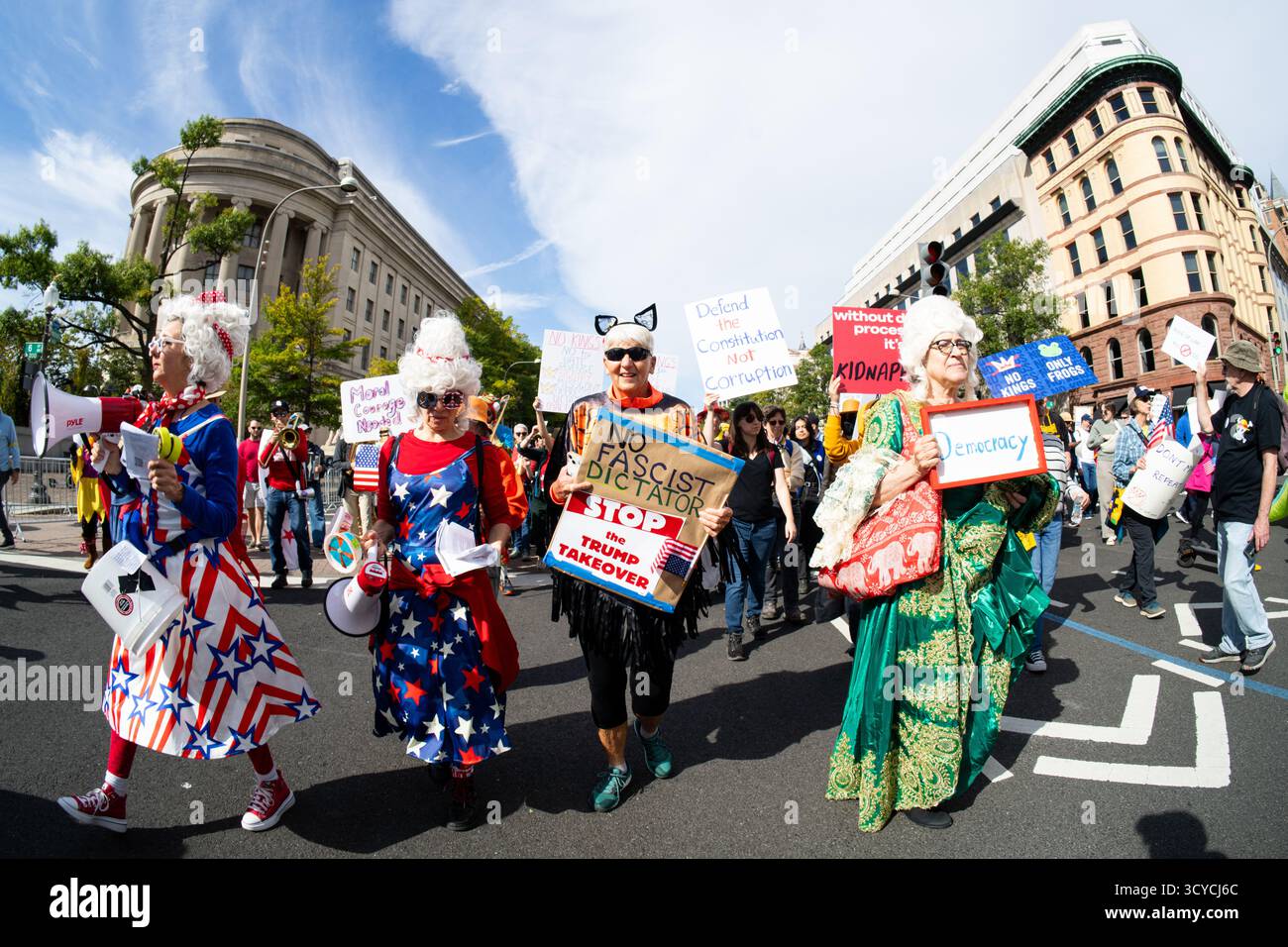 UNITED STATES - OCTOBER 18: Protesters march down Pennsylvania Avenue ...