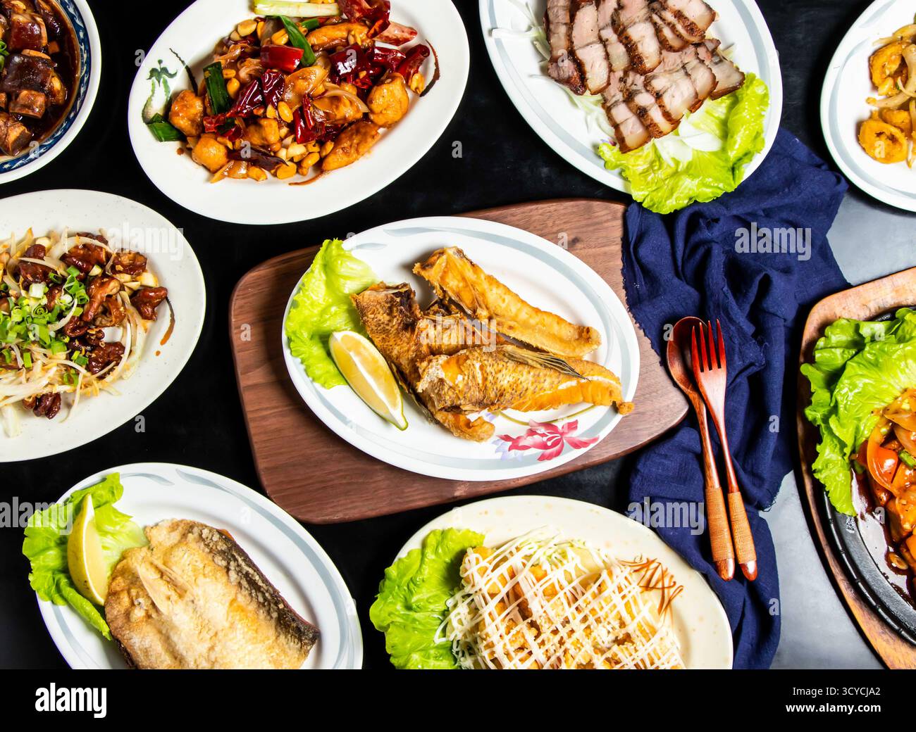 fried fish jaw roast, Pan fried fish maw, Pineapple Shrimp Balls ...