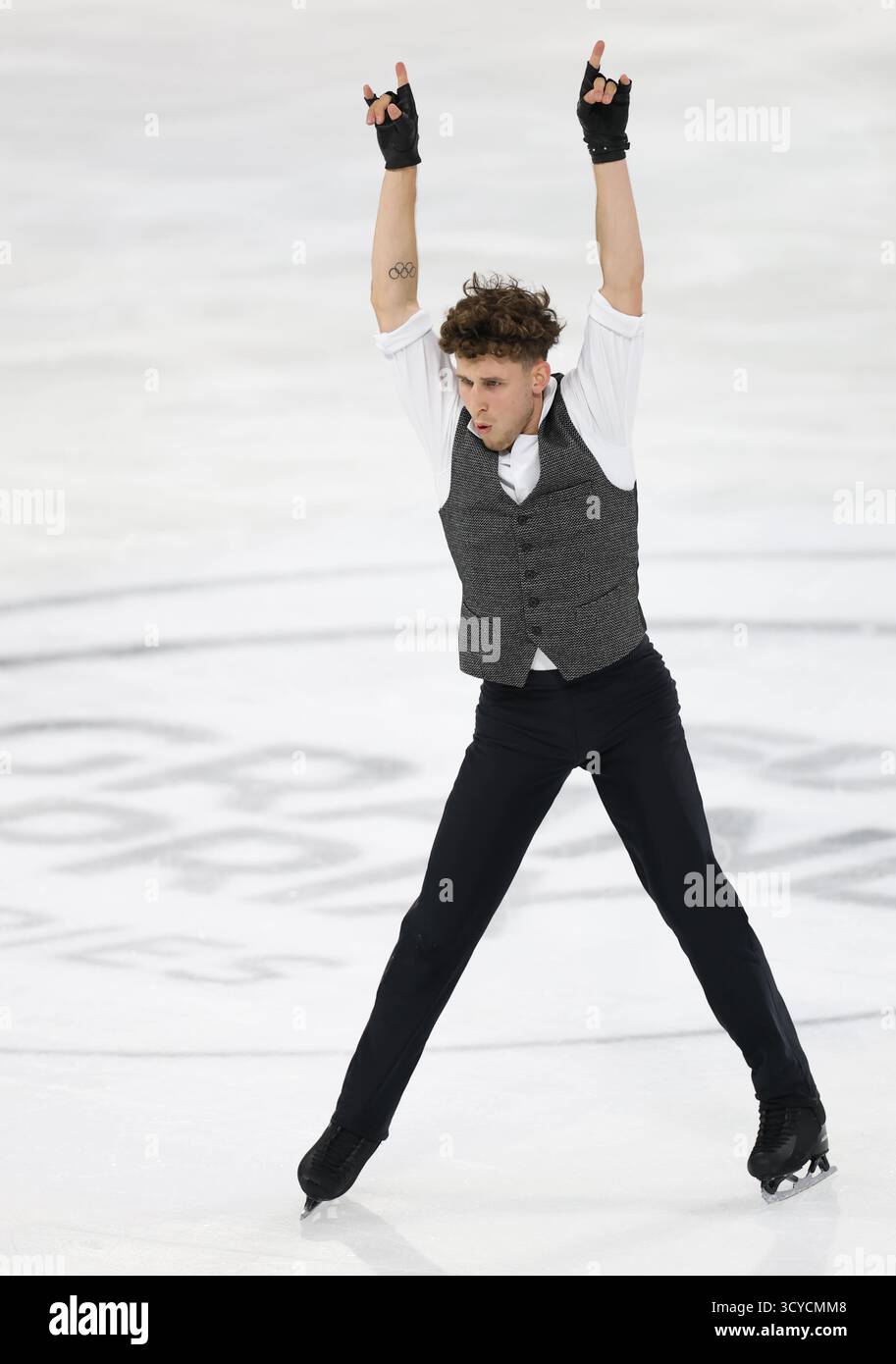 Lukas BRITSCHGI of Switzerland performs during Men's Short Program in ...