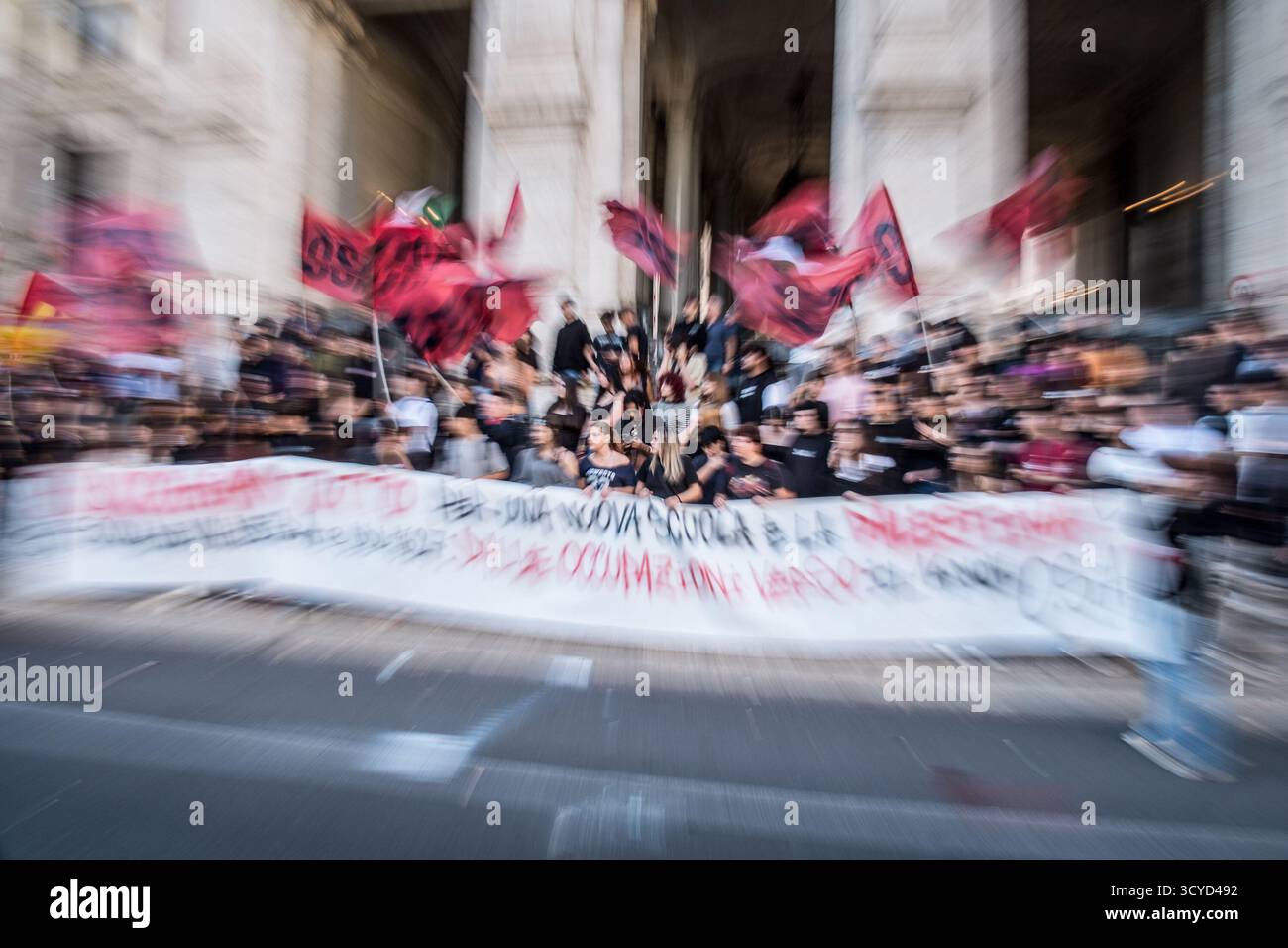 October 18, 2025, Rome. Students protest the new national guidelines ...