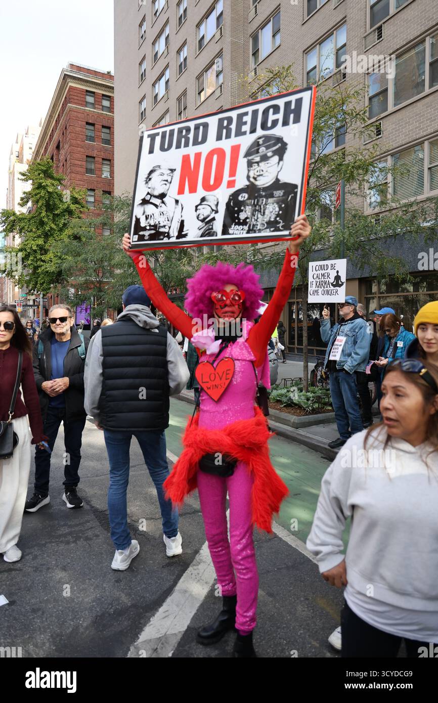 Unedited Photos of the No Kings Anti-Trump Protest March - Midtown ...