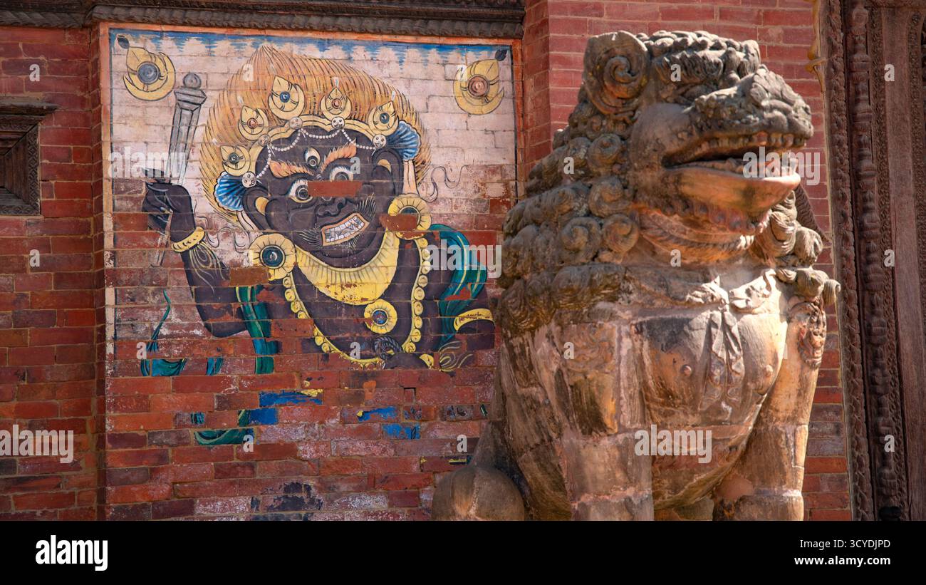 ancient statues in kathmandu. nepal Stock Photo - Alamy