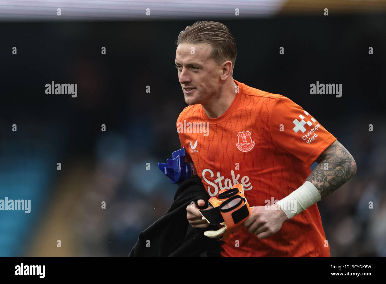 Everton goalkeeper Jordan Pickford during the Premier League match ...