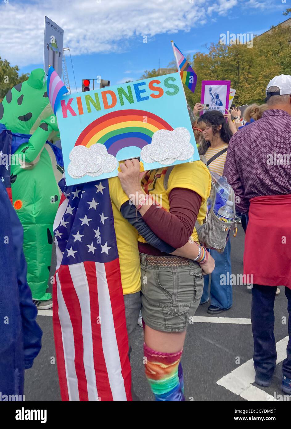 October 18, 2025 -- No Kings Protest Washington DC Stock Photo - Alamy