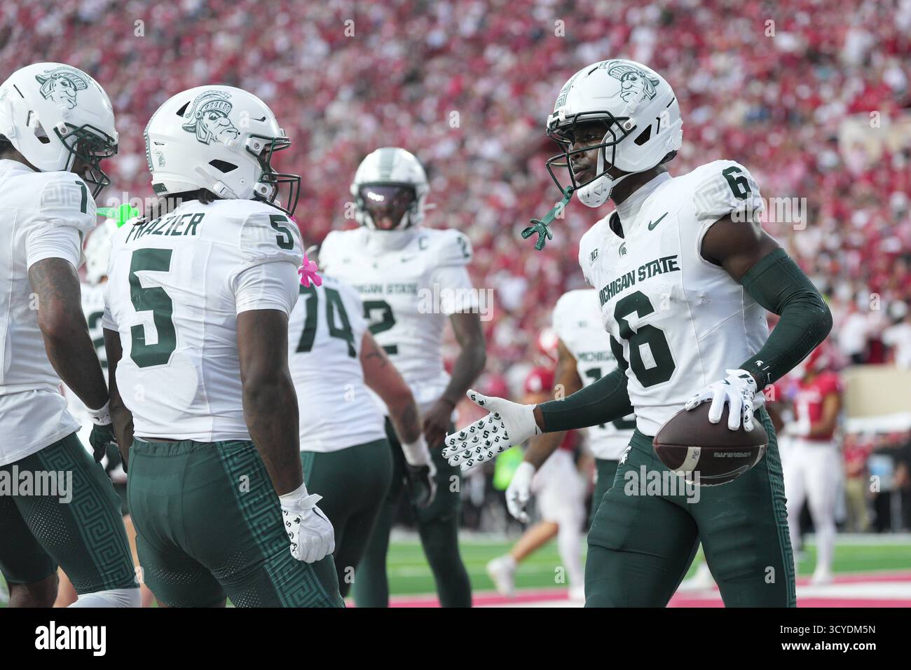 Michigan State wide receiver Nick Marsh (6) celebrates a touchdown with ...