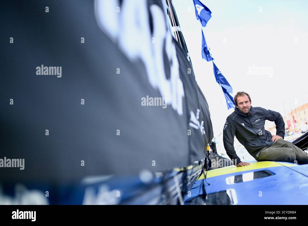 Skipers MACIF SANTE PREVOYANCE Sam GOODCHILD posing during the TRANSAT ...
