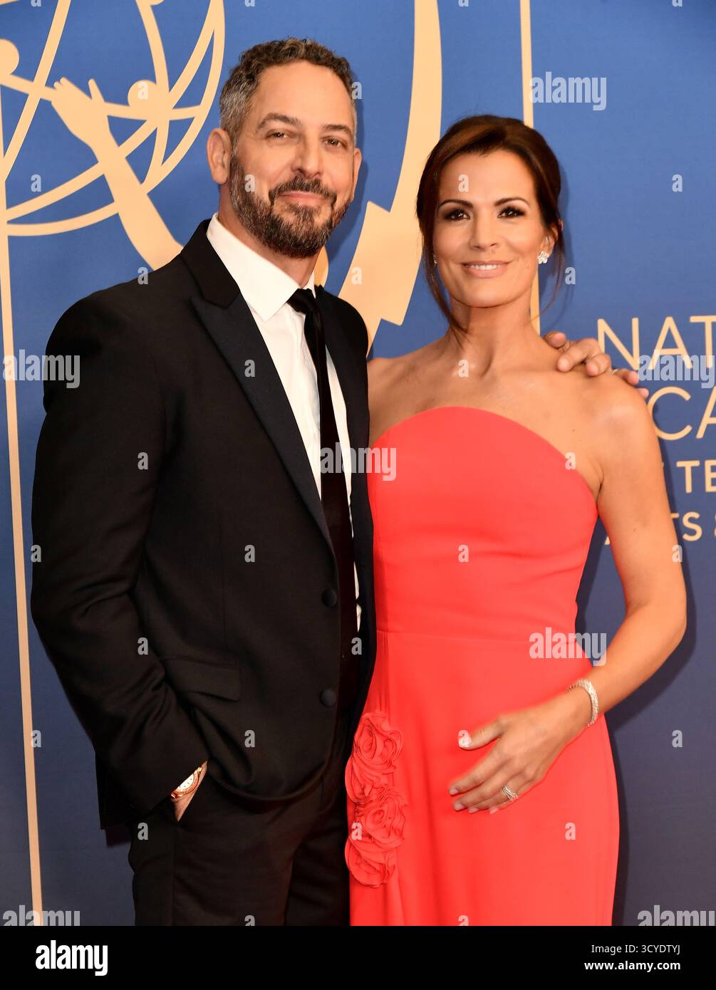 Pasadena, USA. 17th Oct, 2025. Melissa Claire Egan and husband Matt ...
