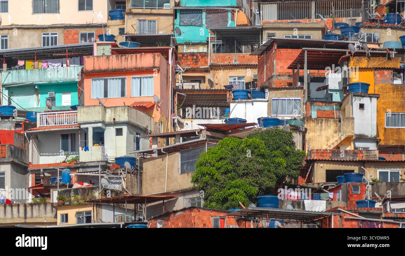 favelas poor areas in the city of Rio de Janeiro. Brazil Stock Photo ...