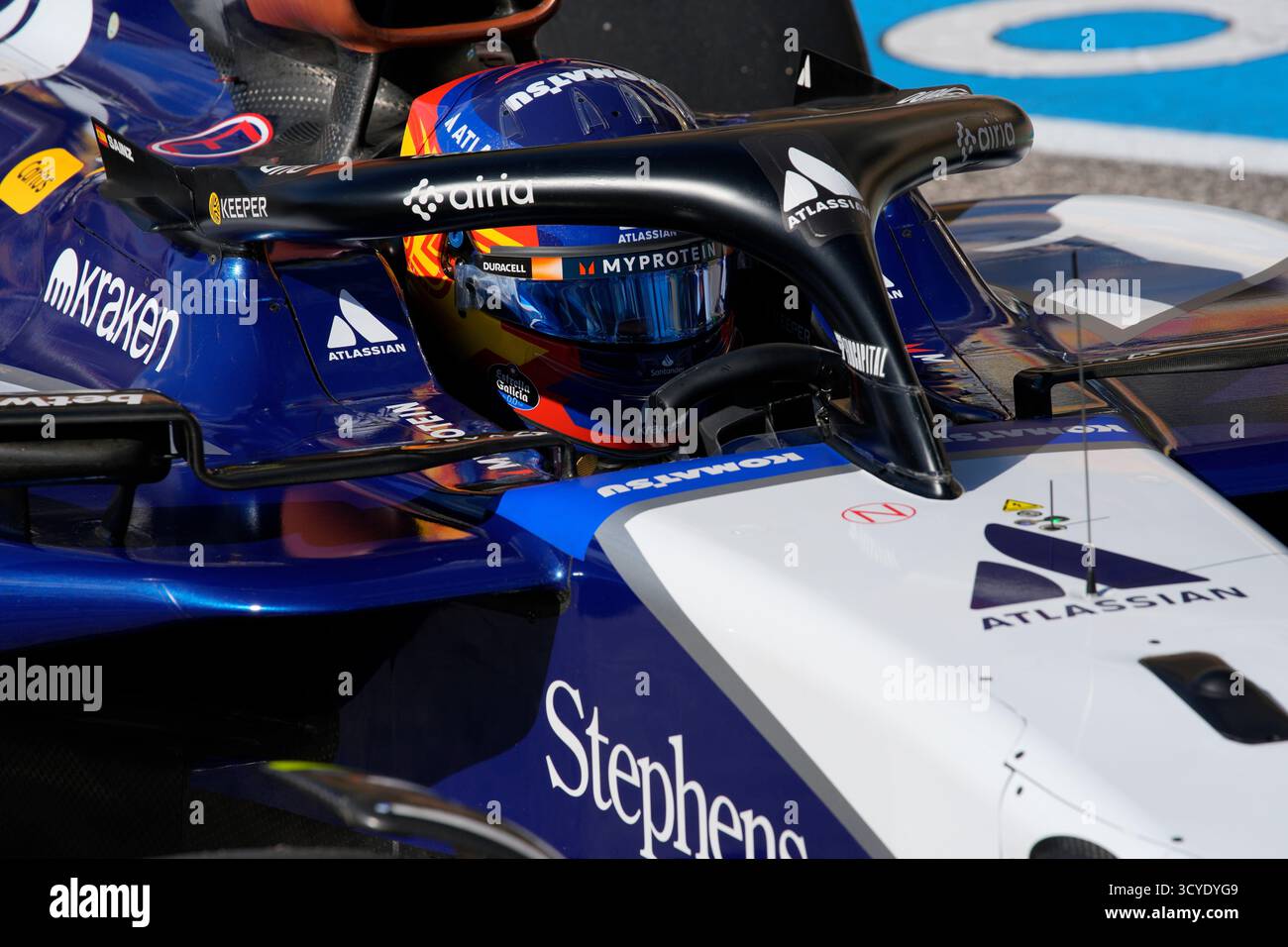 Williams driver Alexander Albon of Thailand steers his car during the ...