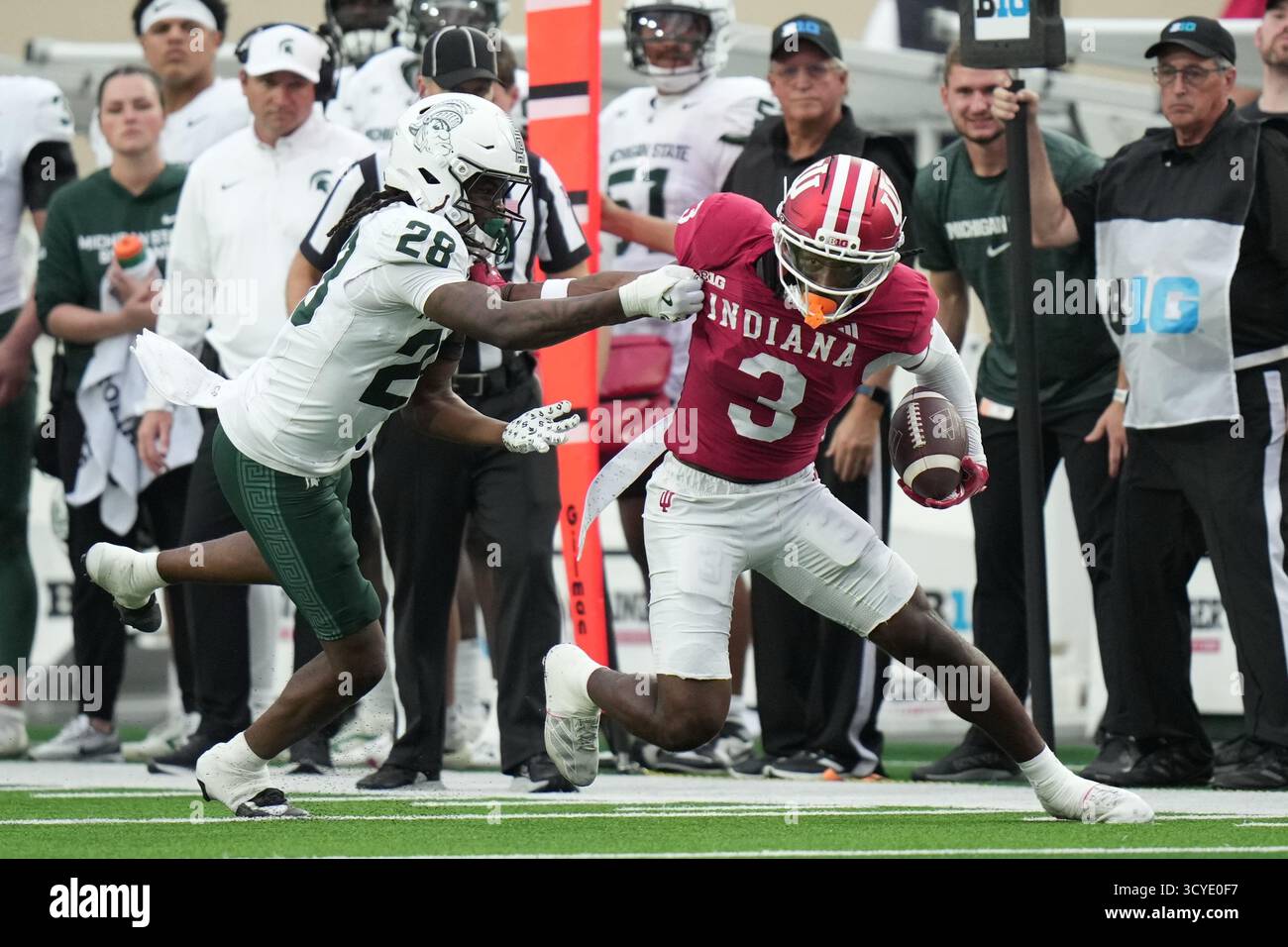 Indiana wide receiver Omar Cooper Jr. (3) runs against Michigan State ...