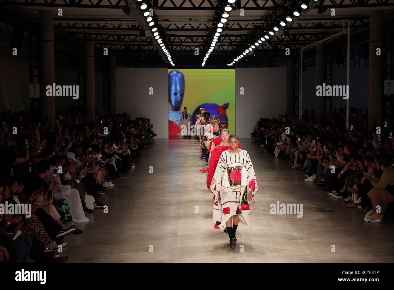 Models wear creations from the Cria Costura collection during the Sao ...