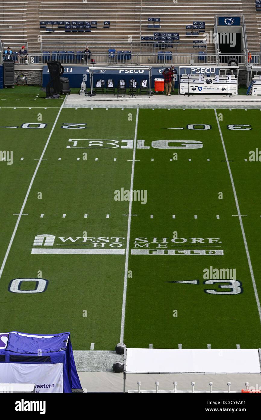 A general view of the field at West Shore Home Field at Beaver Stadium ...