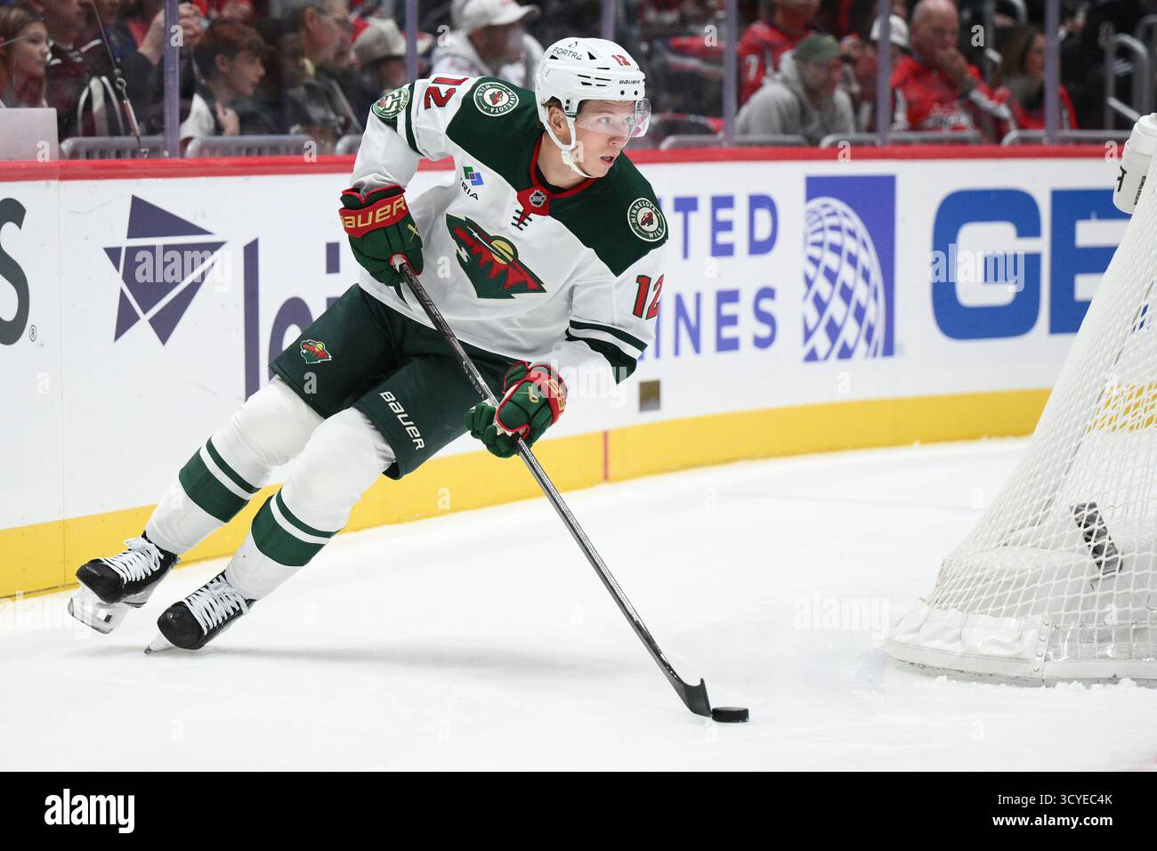 Minnesota Wild left wing Matt Boldy (12) in action during the first ...