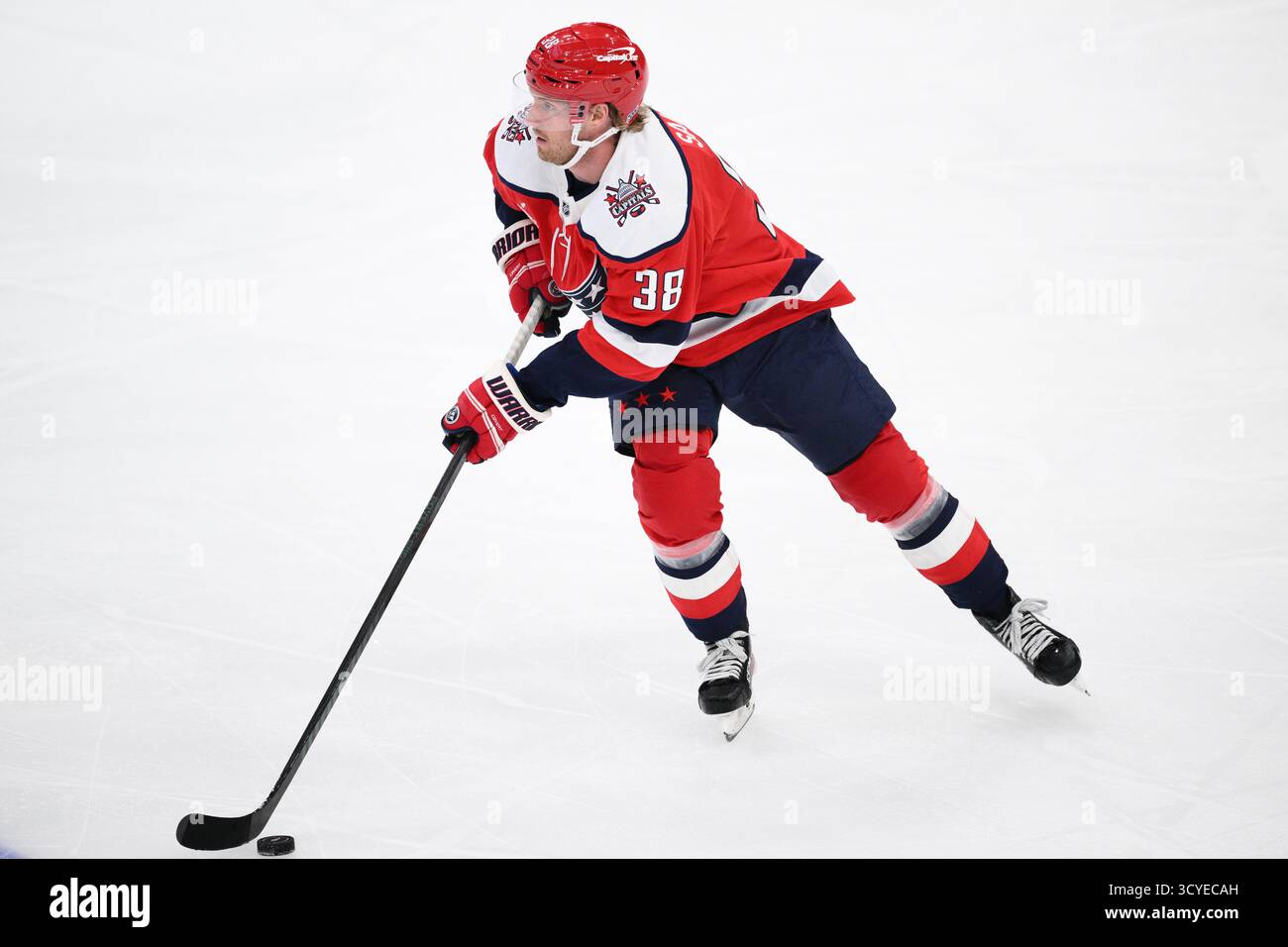 Washington Capitals defenseman Rasmus Sandin (38) in action during the ...
