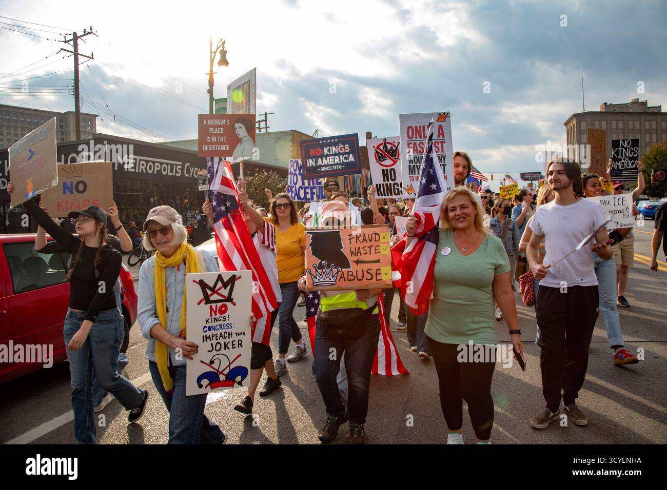 Detroit, Michigan, USA. 18th Oct, 2025. A large crowd gathered for a ...