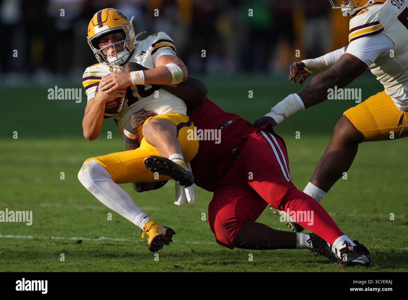 Texas Tech defensive tackle Lee Hunter sacks Arizona State quarterback ...