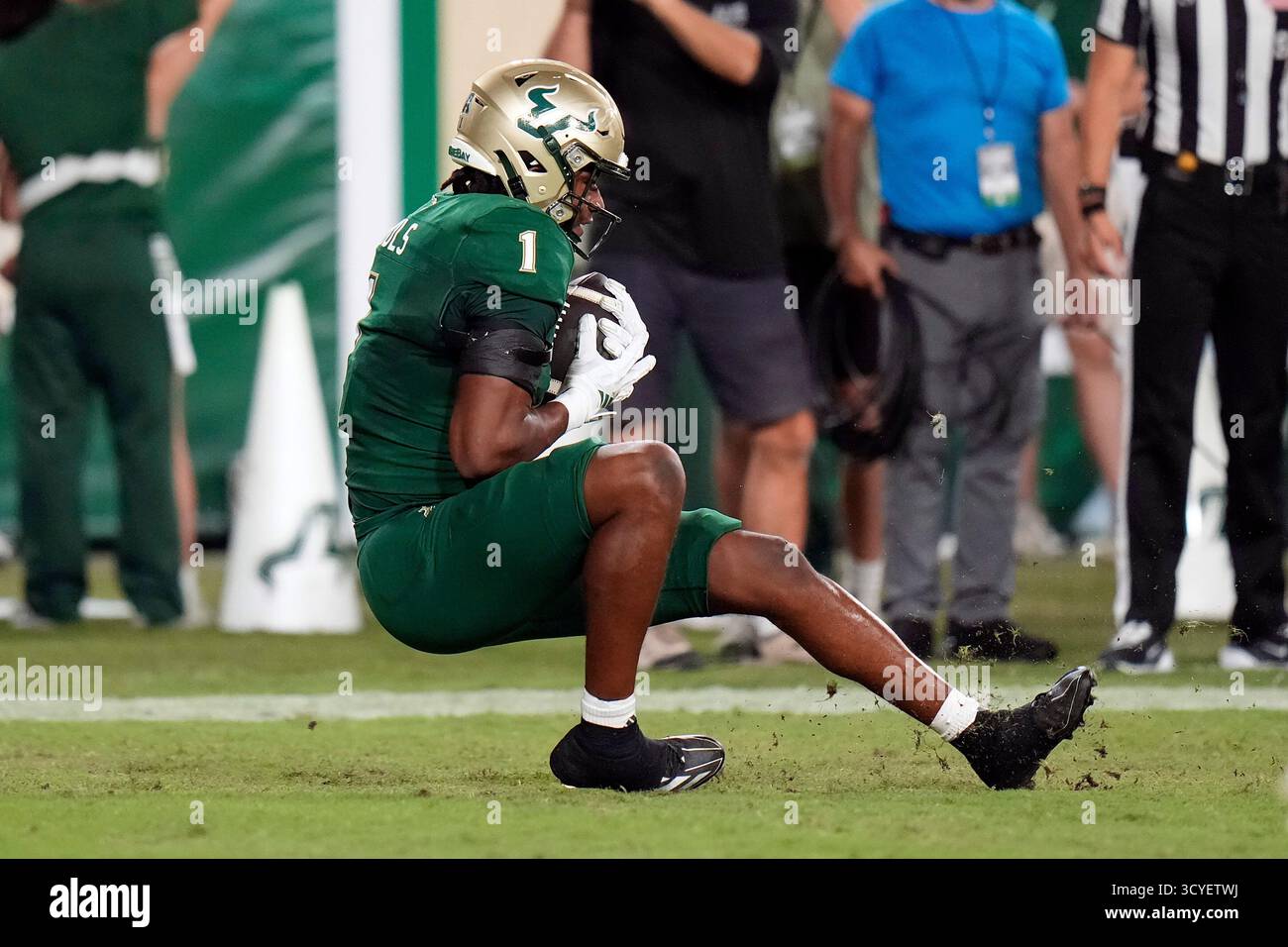 South Florida Bulls tight end Jonathan Echols pulls in a touchdown ...