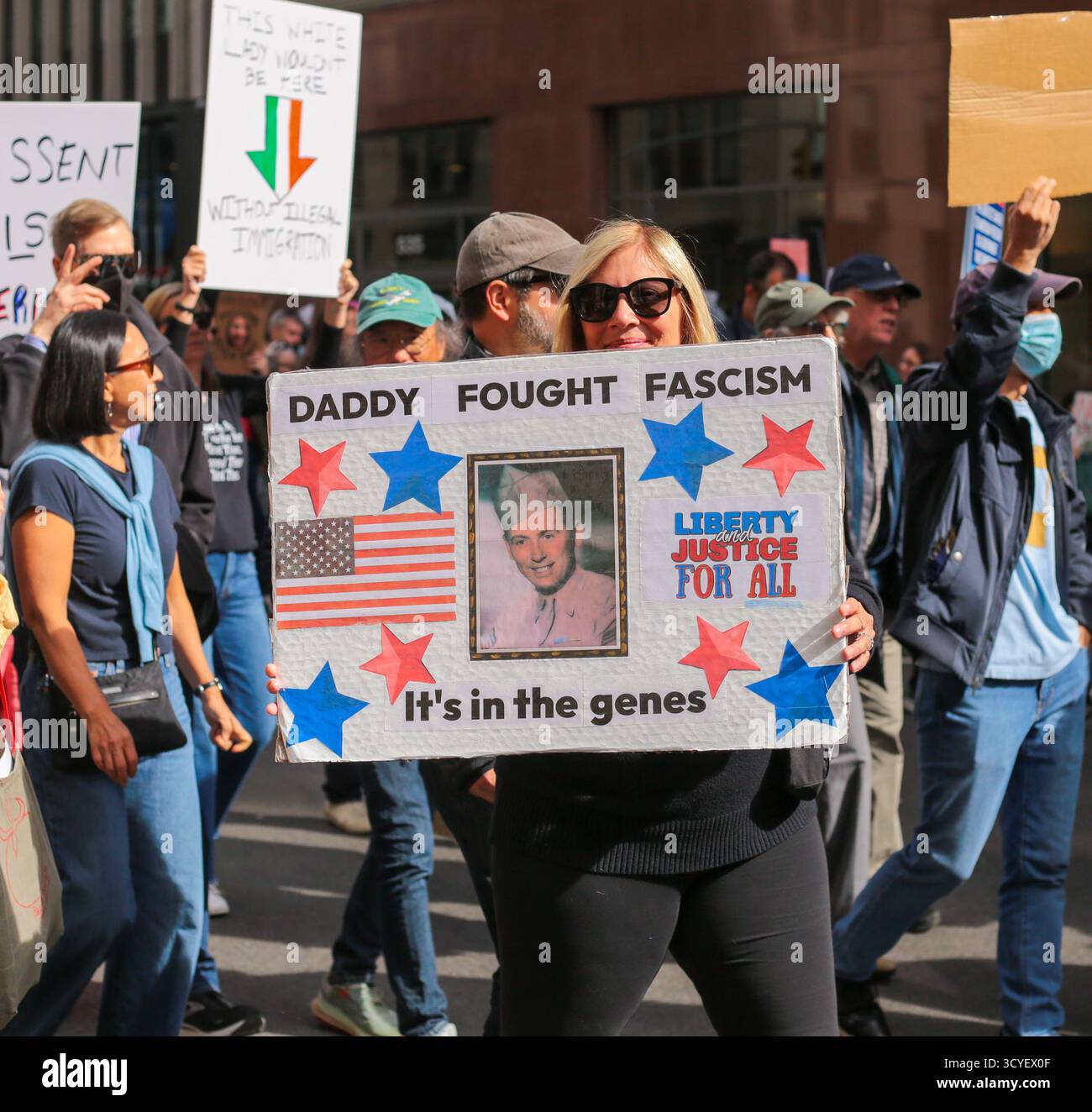 No Kings Protest in Times Square, New York City. Marching against ...