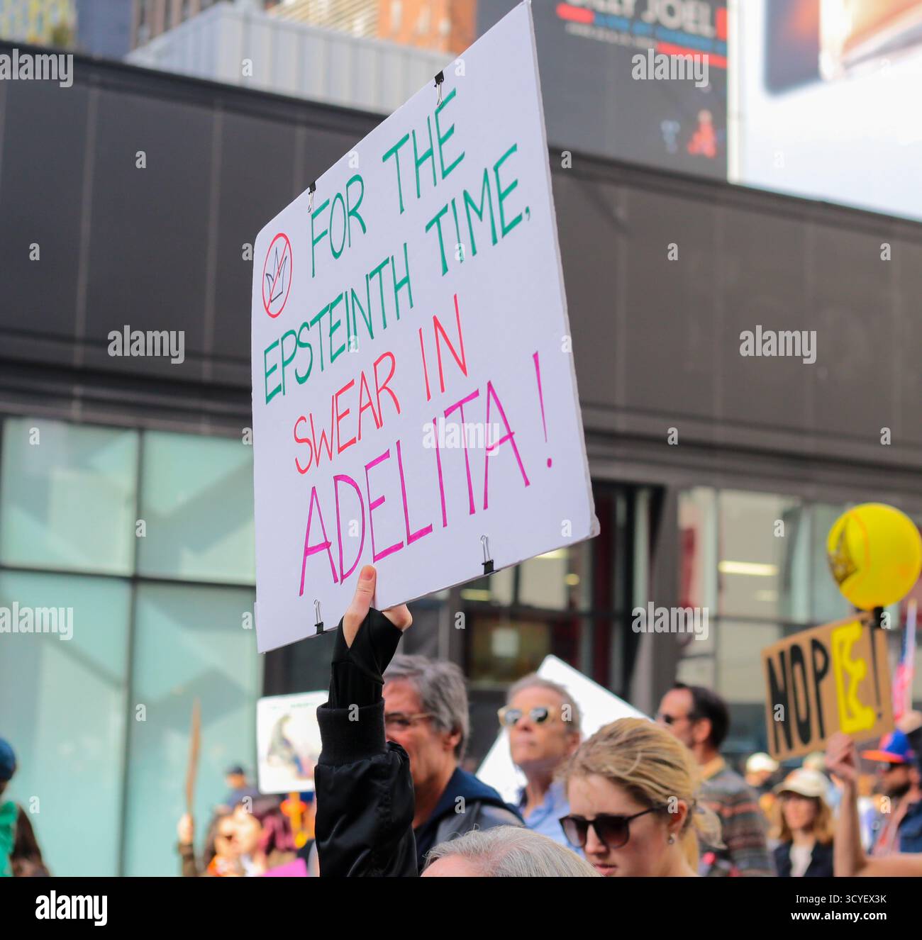 No Kings Protest in Times Square, New York City. Marching against ...