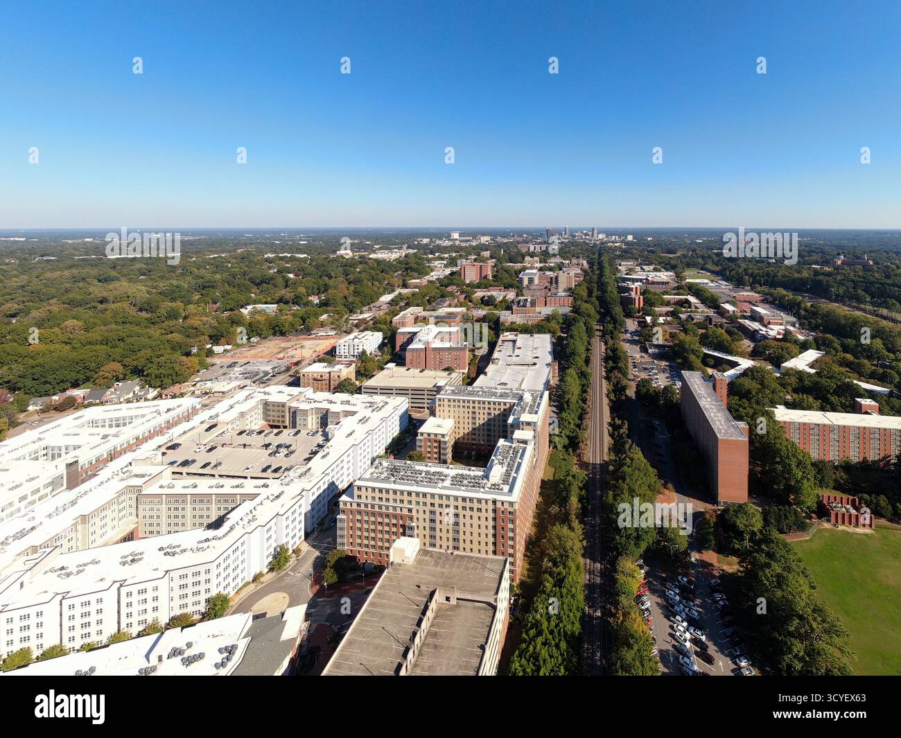 Sunny Daytime Aerial Drone Images of North Carolina State University's ...