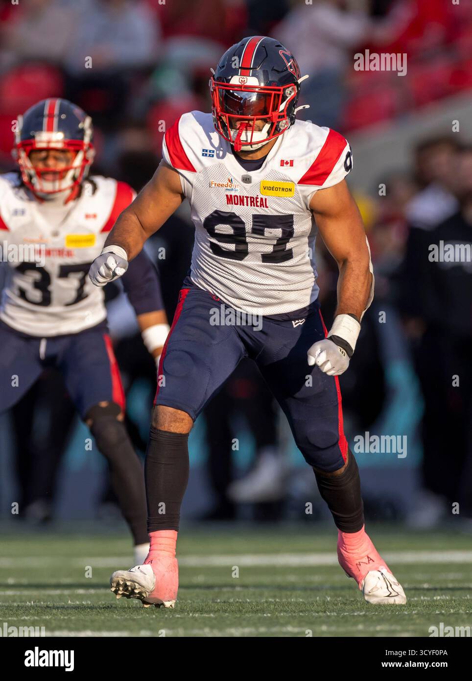 Ottawa, Canada. 18 Oct 2025. Joshua ARCHIBALD (97) of the Montreal ...