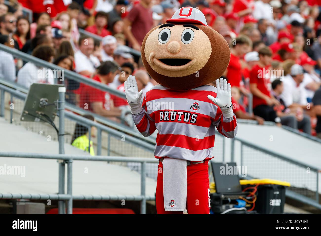 October 18, 2025: Ohio State Buckeyes mascot Brutus during the NCAA ...